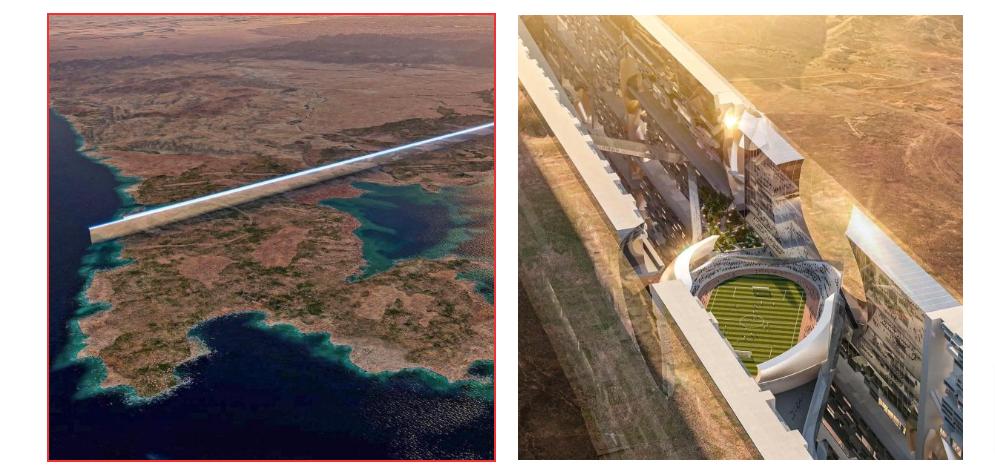 The construction of the grand vertical skyscraper 'The Line' began in ...