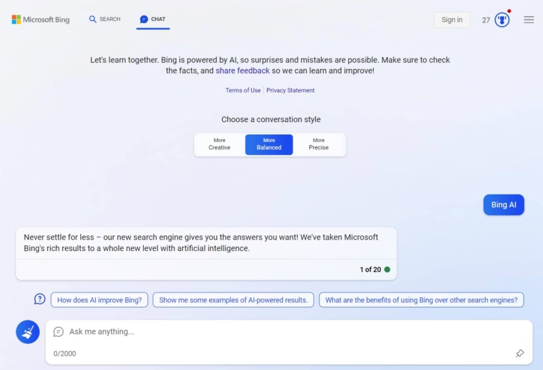 You can access the Bing chatbot without a Microsoft account, but with a ...