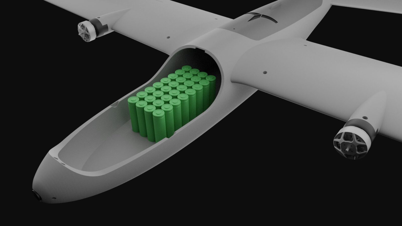 A 3D-printed UAV with a range of 400 km was presented in Germany (photo ...