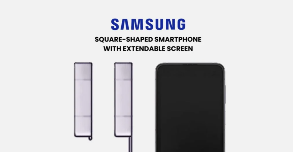 Samsung presents an innovative square smartphone with a retractable ...
